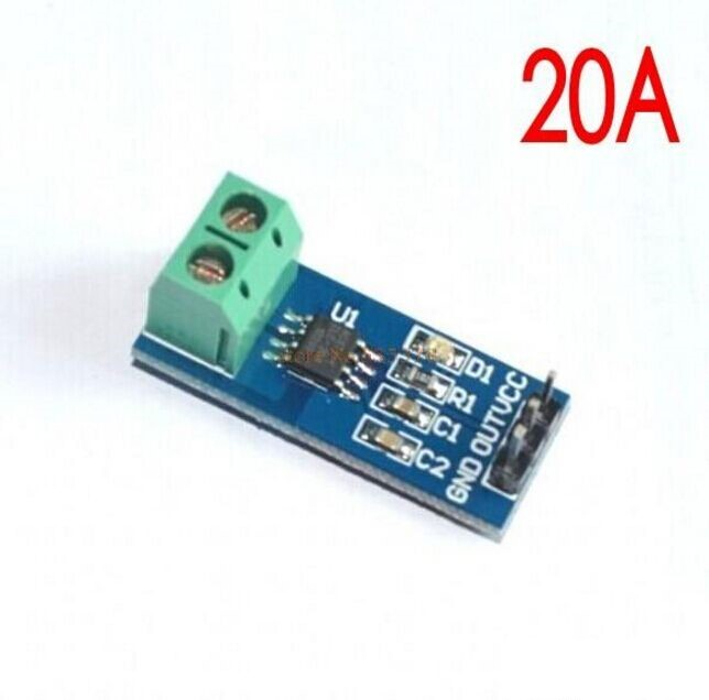 Sensor de Corriente AC y DC 20A ACS712ELC Hall - yorobotics