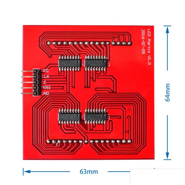 Matriz Led Rgb V1.0 8×8 64leds 74HC595 SPI - yorobotics