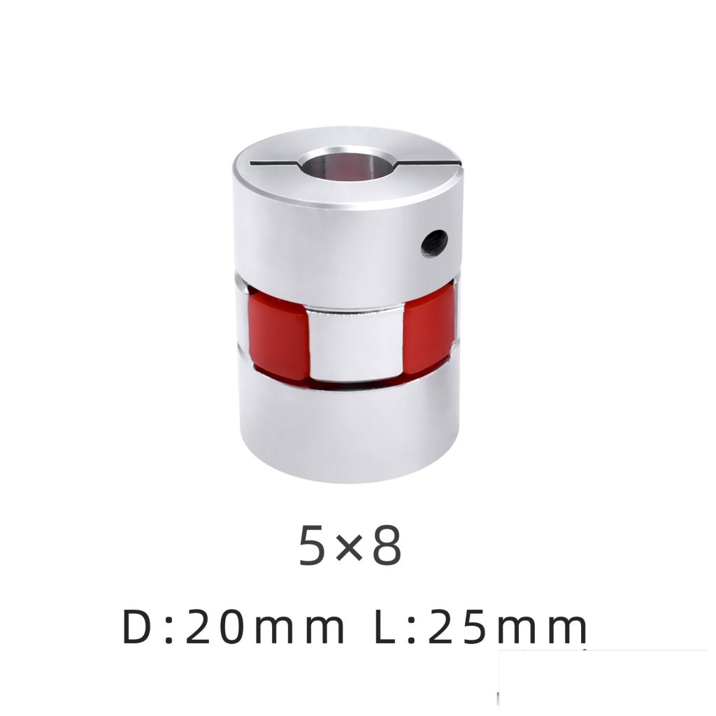 Acople Flexible Elastico Aluminio Araña 5x8mm L25mm D20mm - yorobotics