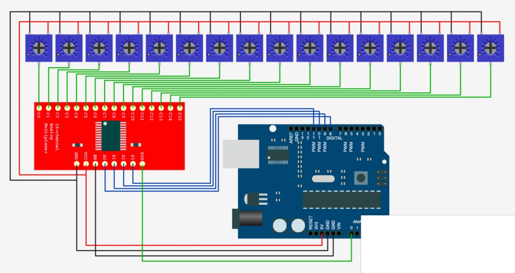 Modulo Multiplexor CD74HC4067 Expansor Pines Analogo 16 Canales ...