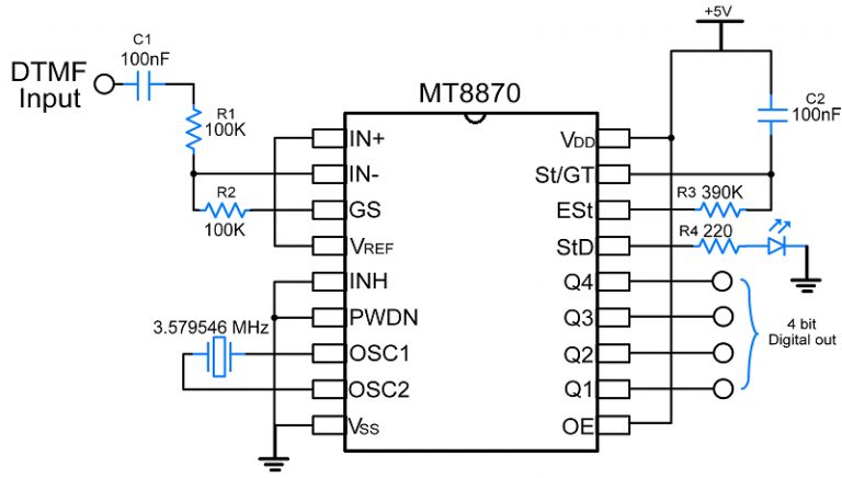 Modulo Decodificador De Tonos DTMF MT8870 - yorobotics