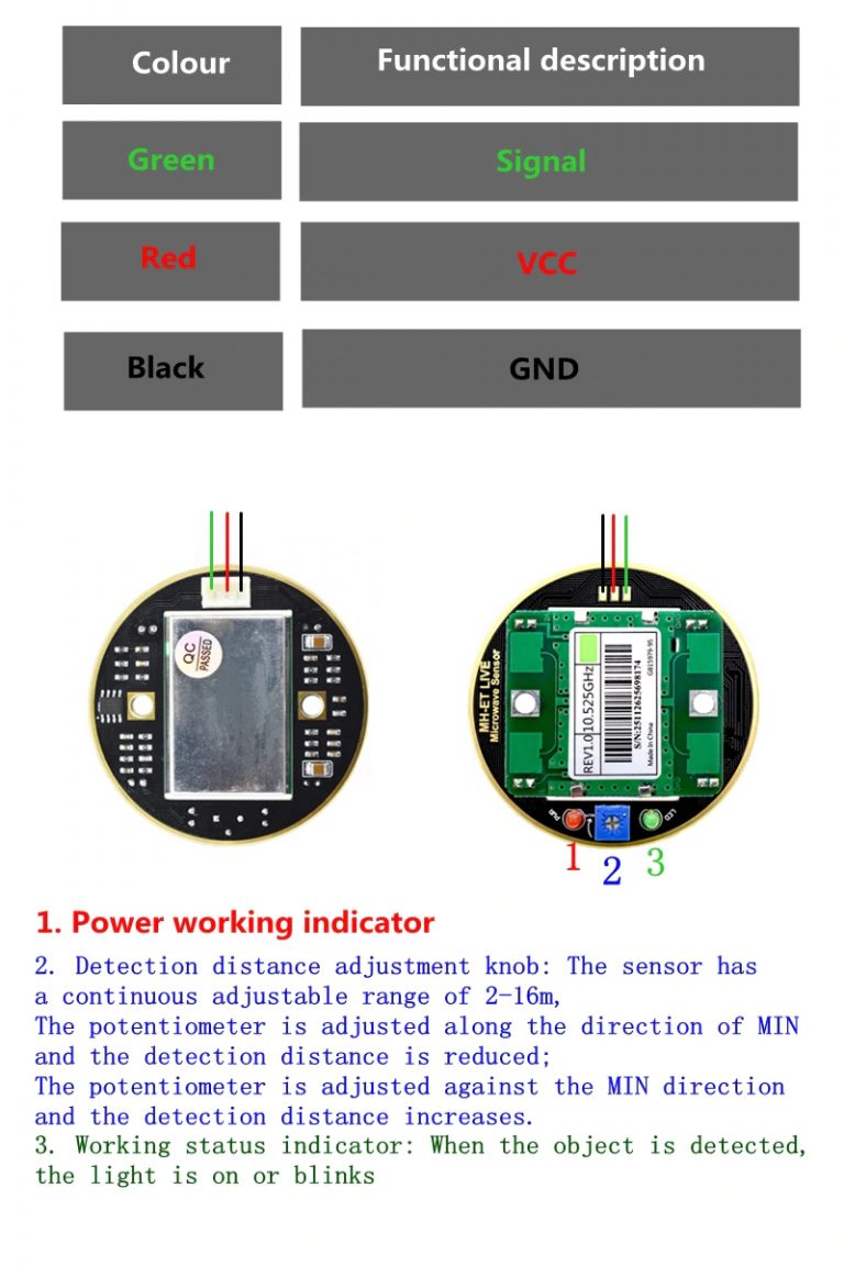 Sensor Movimiento Radar Doppler HB100 10.525Ghz 2-16mt - yorobotics