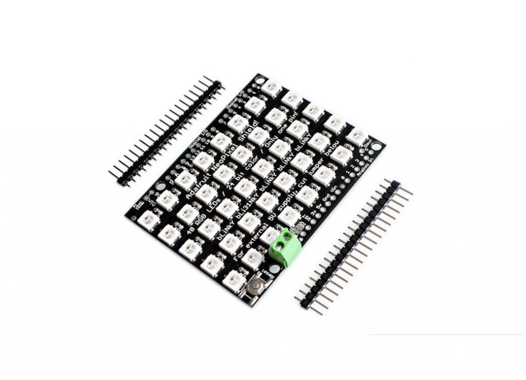 Shield Matriz Led Rgb Ws2812 24bits 8×5 40 Leds - yorobotics