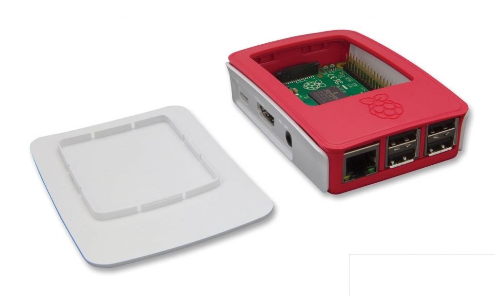 Caja Proteccion Lujo Oficial Raspberry Pi Roja Material ABS - yorobotics