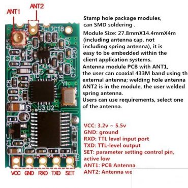 Modulo Radiofrecuencia 433Mhz Hc12 Hc-12 1000mt Uart Ttl - yorobotics