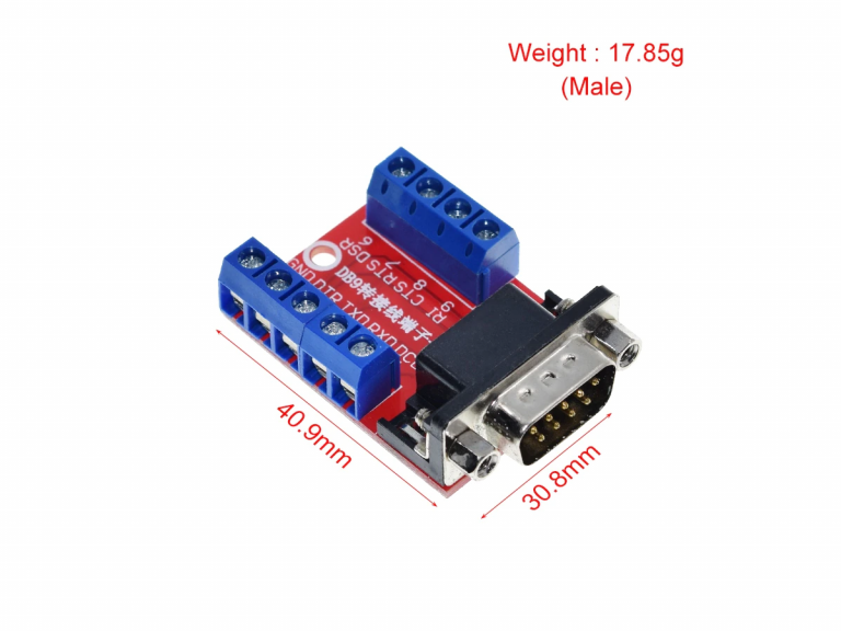 Adaptador Conector Db9 Bornera Terminales Macho Rs232 Rs485 - yorobotics