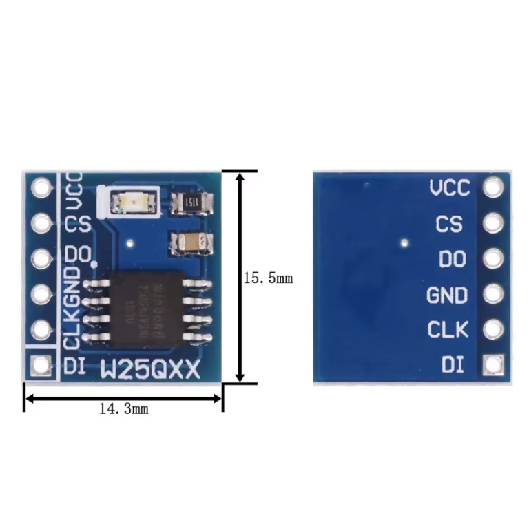 Modulo Memoria Flash Eeprom QH32BHIG (W25Q32F) 32MB Quad Spi - yorobotics