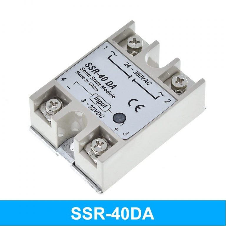 Rele Estado Solido SSR SSR-40DA 3-32V 24-380VAC 40A - yorobotics