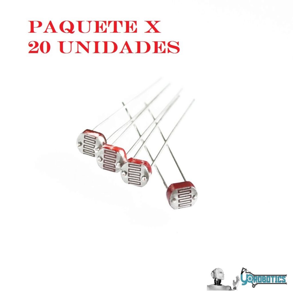 Fotoresistencia Fotocelda Sensor LDR 5516 5-10K 5mm x 20 Unidades ...