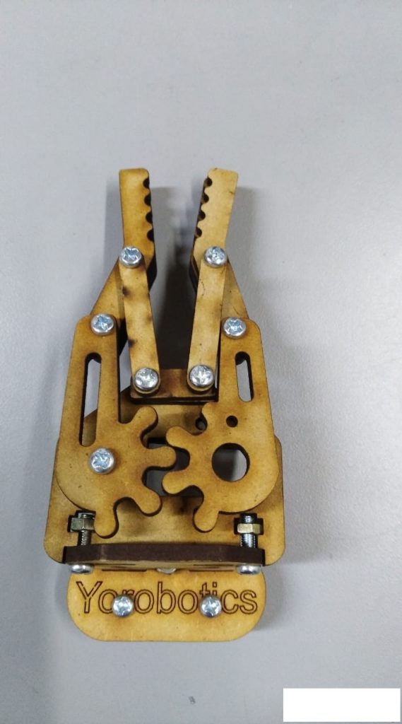 Pinza Robotica Madera Mdf Robot Servo Sg90 Mg90 Apertura 50mm - yorobotics
