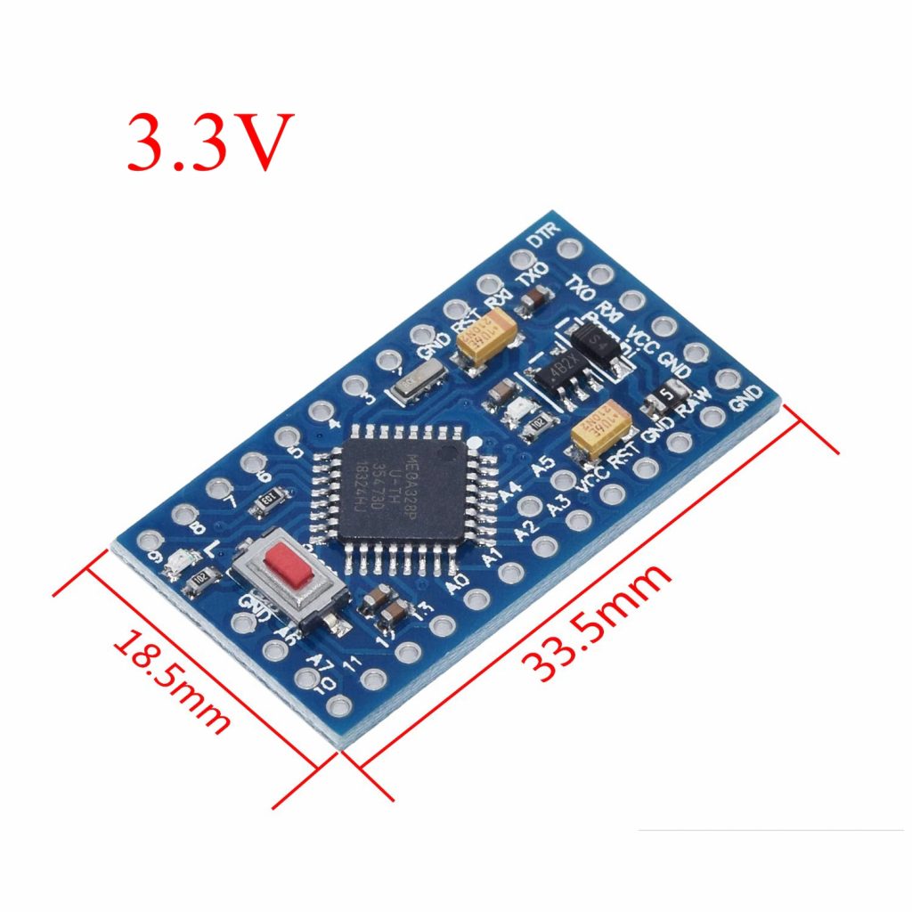 Tarjeta Desarrollo Compatible Arduino Pro Mini 328p 3.3V 8Mhz - yorobotics