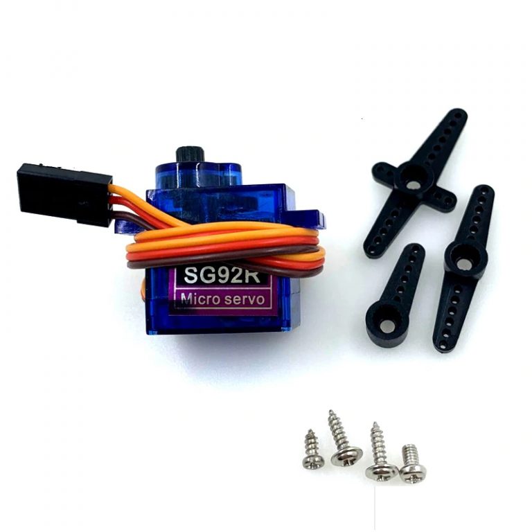 Servomotor Servo Sg92r Sg90 Nylon 2.5kg/cm Piñones Fibra De Carbono ...