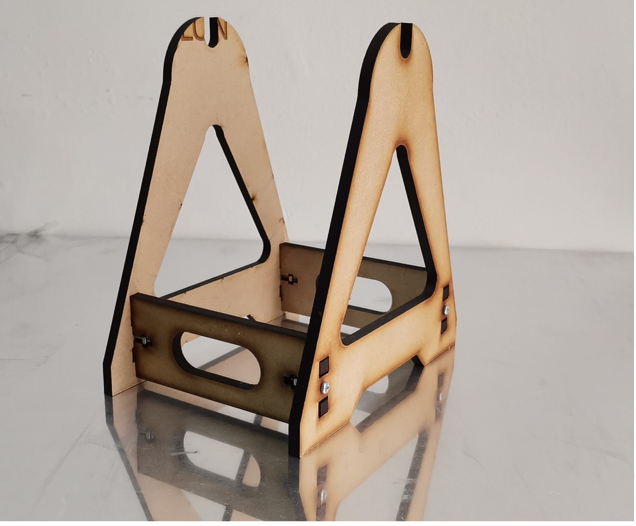 Soporte Madera MDF para Carrete Filamento Spool Holder - yorobotics