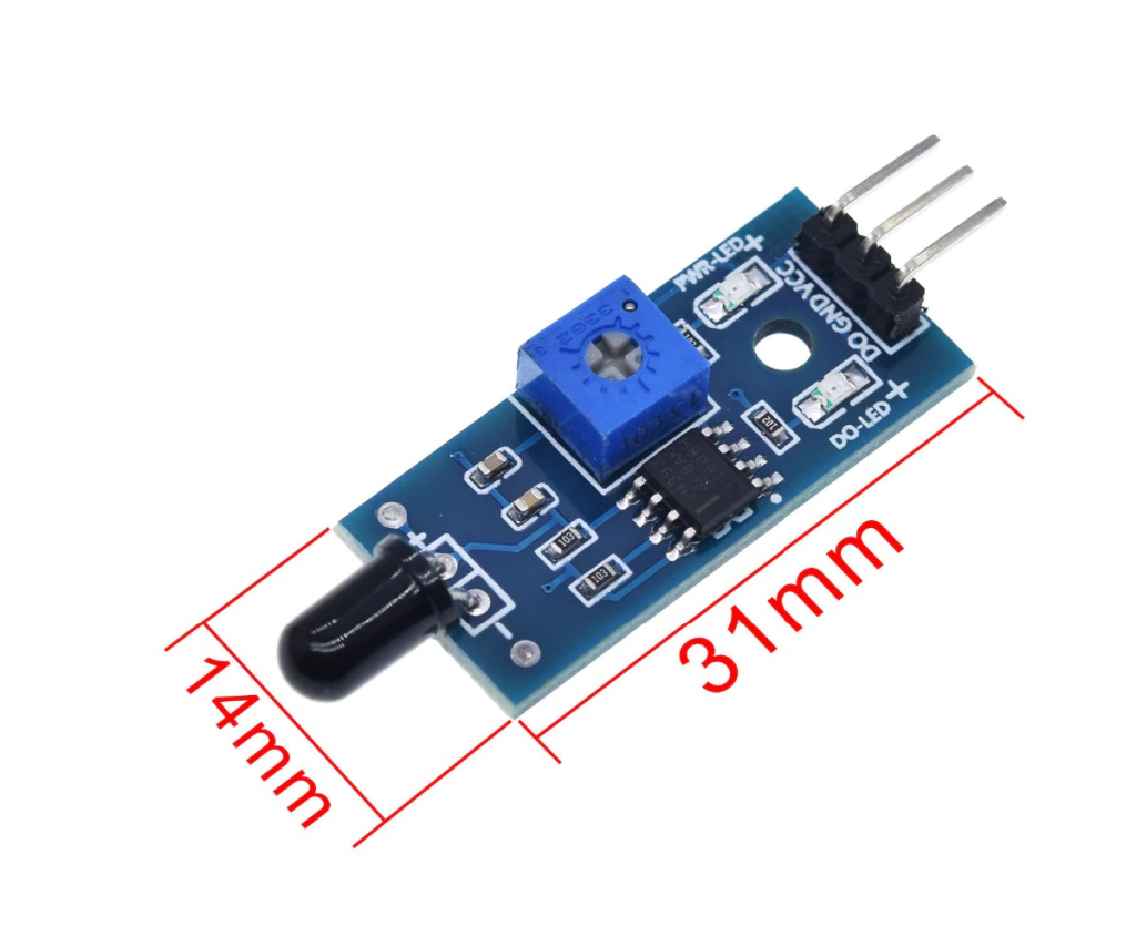 Sensor Infrarrojo Llama Flama KY026 5cm 760-1100nm - yorobotics