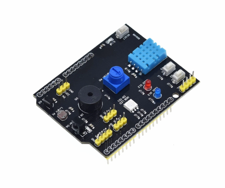 Shield Multifuncion V1 9 en 1 DHT11 LM35 Buzzer Rgb LDR - yorobotics