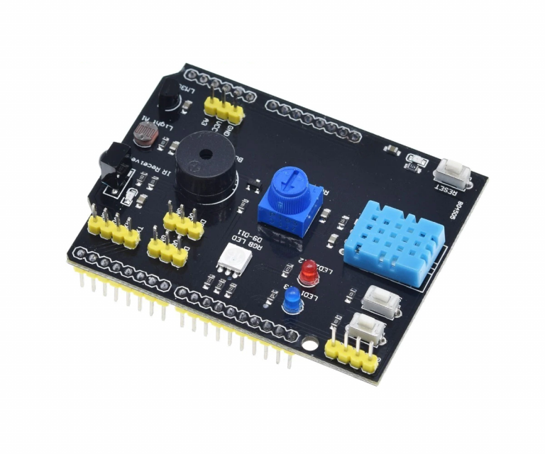 Shield Multifuncion V1 9 en 1 DHT11 LM35 Buzzer Rgb LDR - yorobotics