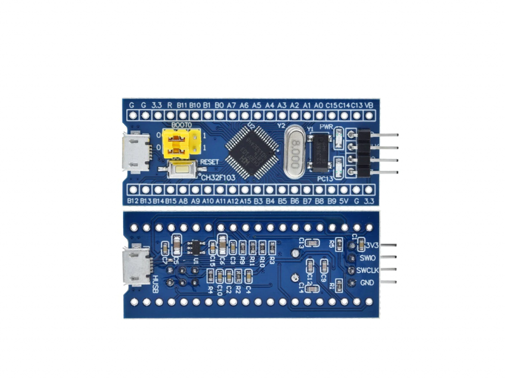 Tarjeta Desarrollo 2 Puertos Microusb CH32F103C8T6 Compatible Con STM32F103C8T6 32 Bit - yorobotics