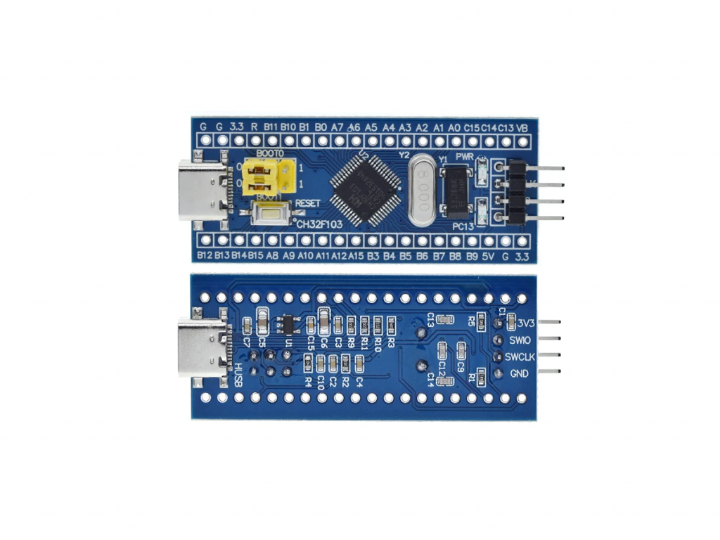 Tarjeta Desarrollo 2 Puertos Tipo C CH32F103C8T6 Compatible Con STM32F103C8T6 32 Bit - yorobotics
