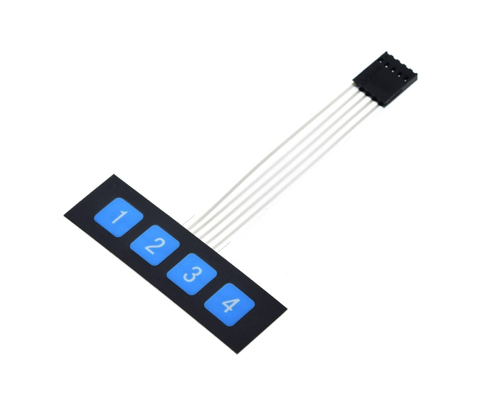 Teclado Matriz 4×1 1×4 Matricial Flexible - yorobotics