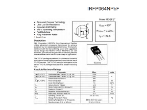 Transistor Mosfet Potencia Canal N IRFP064NPBF 55V 110A TO-247 - yorobotics