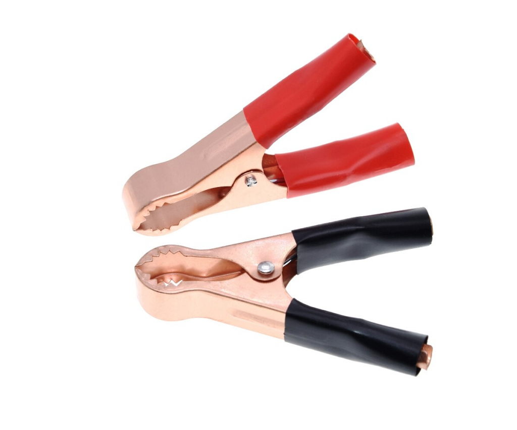 Pinzas Caiman 80mm Para Bateria Carro Rojo Y Negro 50A - yorobotics