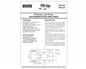 Circuito Integrado Amplificador Instrumentacion INA128p Dip8 - yorobotics