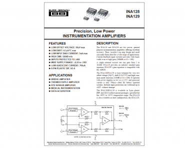 Circuito Integrado Amplificador Instrumentacion INA128p Dip8 - yorobotics