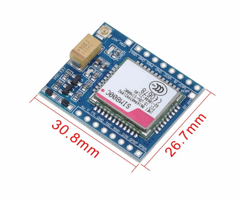 Tarjeta Modulo Gsm Gprs Bluetooth SIM800C V2 HW-537 5V 3.3V - yorobotics