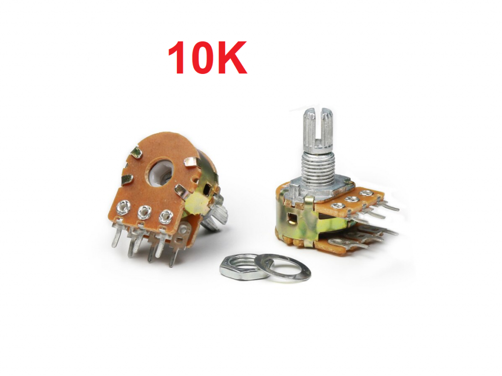 Potenciometro Lineal 10K WH148 B10K Doble Eje 20mm 3 Pines - yorobotics