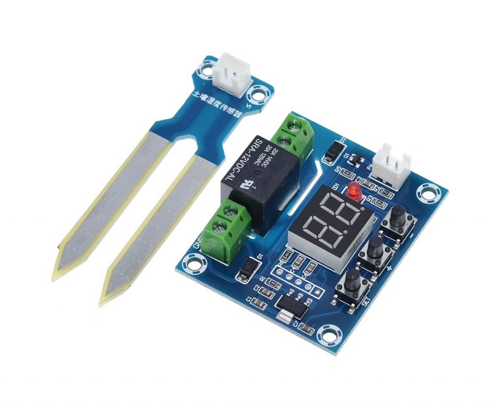 Sensor Humedad Suelo Higrometro Automatico XH-M214 Rele 12V - yorobotics