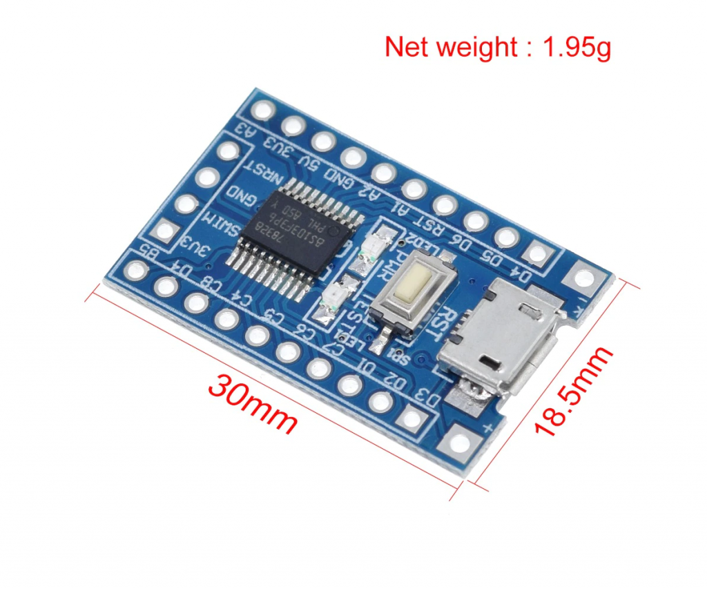 Tarjeta Desarrollo Stm8s103f3p6 Stm8 8bit 8kbyte - yorobotics