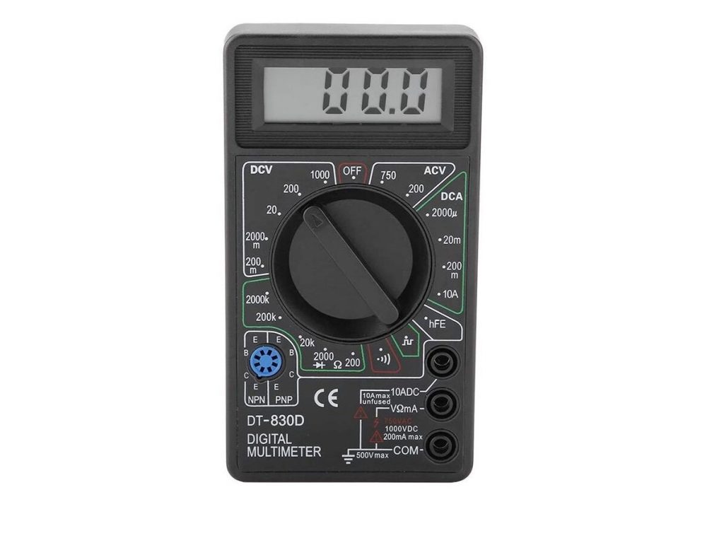 Multimetro Digital DT-830D DT830D AC/DC 1000VDC 750VDC 10A - yorobotics