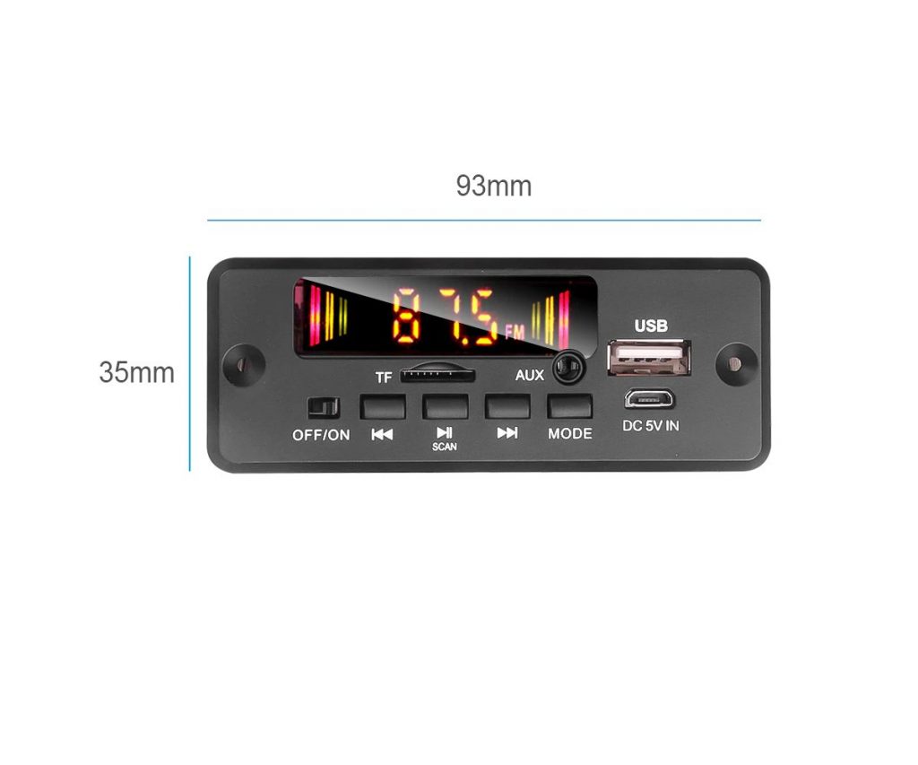 Reproductor Audio MP3 JQ-D029BT-A2.1 SD Radio FM Bluetooth 5-32V 6W ...