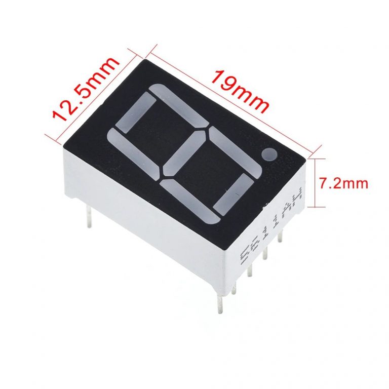 Display Rojo 7 Segmentos 1 Digito Catodo Comun 5611AH - yorobotics