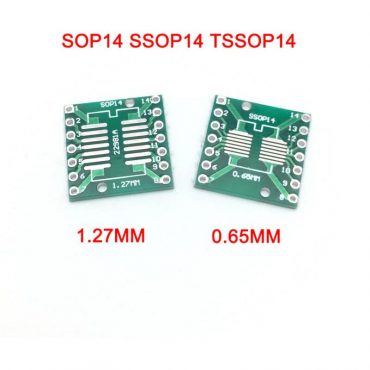 Placa Adaptadora SOP14 SSOP14 TSSOP14 a DIP14 0.65/1.27mm - yorobotics