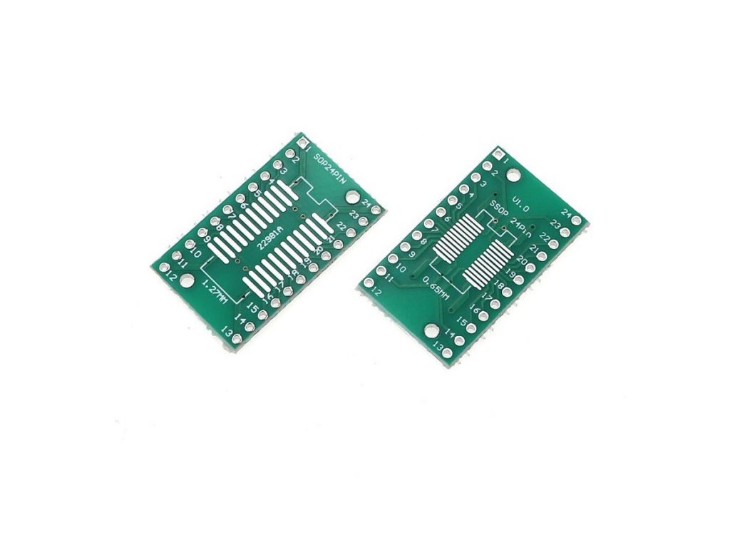 Placa Adaptadora SOP24 SSOP24 TSSOP24 a DIP24 0.65/1.27mm - yorobotics