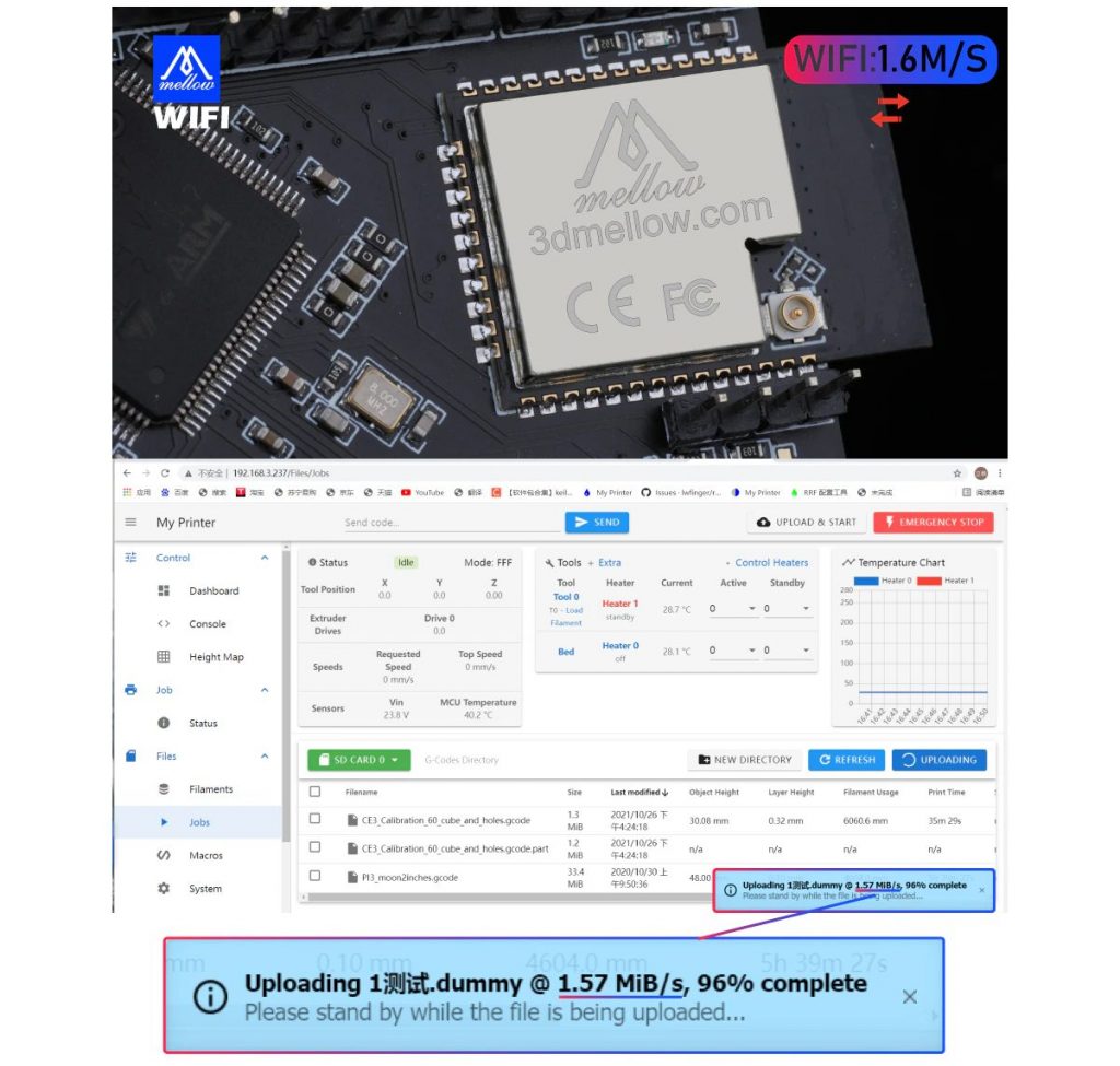 Tarjeta Control Impresora3d Mellow 32bit FLY-CDY V3 WIFI - yorobotics