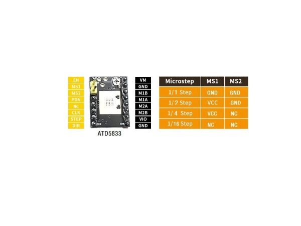 Driver Motor Paso Paso ATD5833 2A Spi Uart Silencioso - yorobotics
