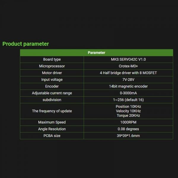 Tarjeta Driver Motor Paso Closed Loop MKS SERVO42C V1.0 Oled - yorobotics
