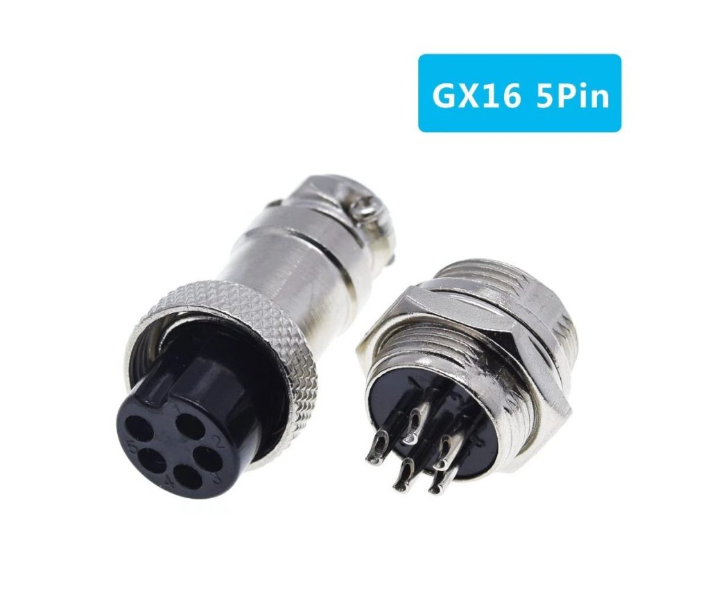 Kit Conector 5 Pines GX16-5pin GX16 Macho Hembra Aviacion - yorobotics