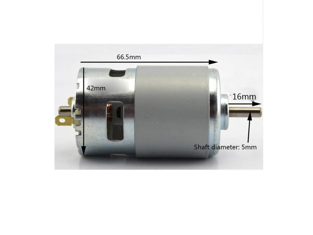 Motor Spindle 775 12-24V Eje Redondo 5mm 15600rpm - yorobotics