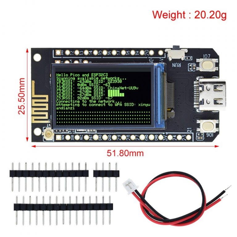Tarjeta Desarrollo T-picoc3 Esp32-c3 Rp2040 Wifi Bluetooth - yorobotics