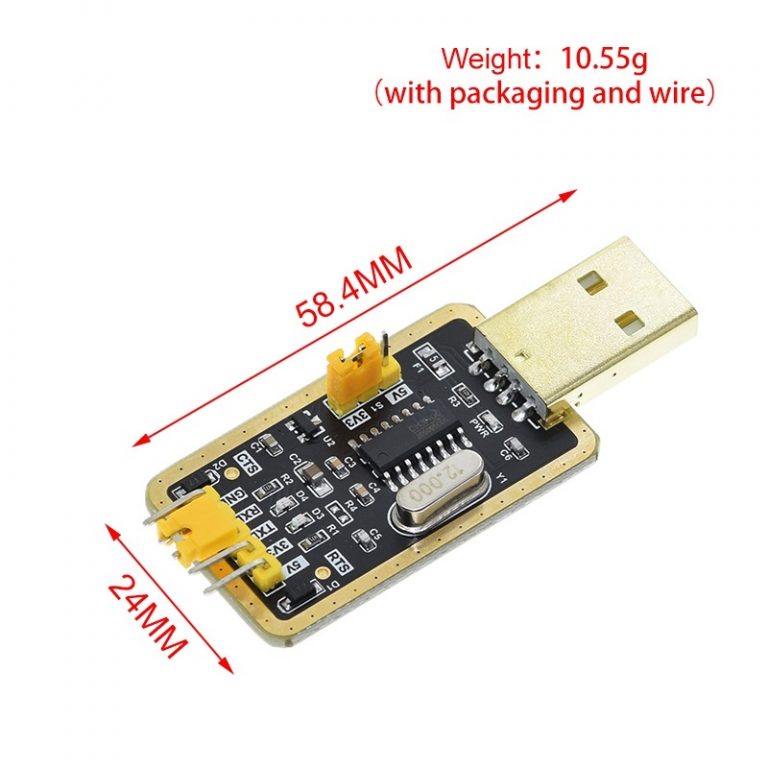 Conversor Usb Serial Rs232 a TTL Ch340 Ch340g 5V 3.3V - yorobotics