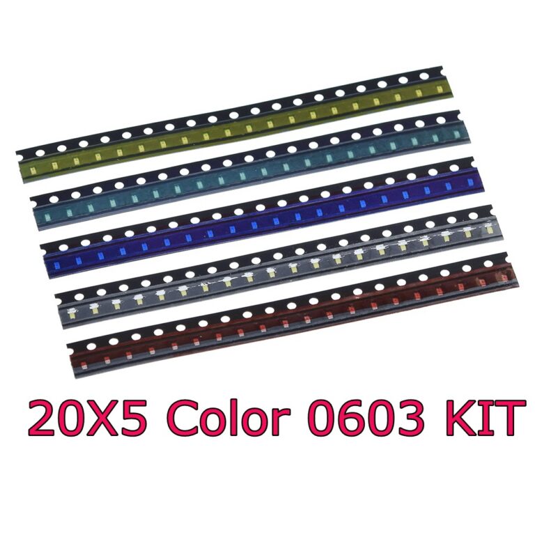 Kit Leds Superficiales Smd 5 Colores 0603 20mA 100pcs - yorobotics