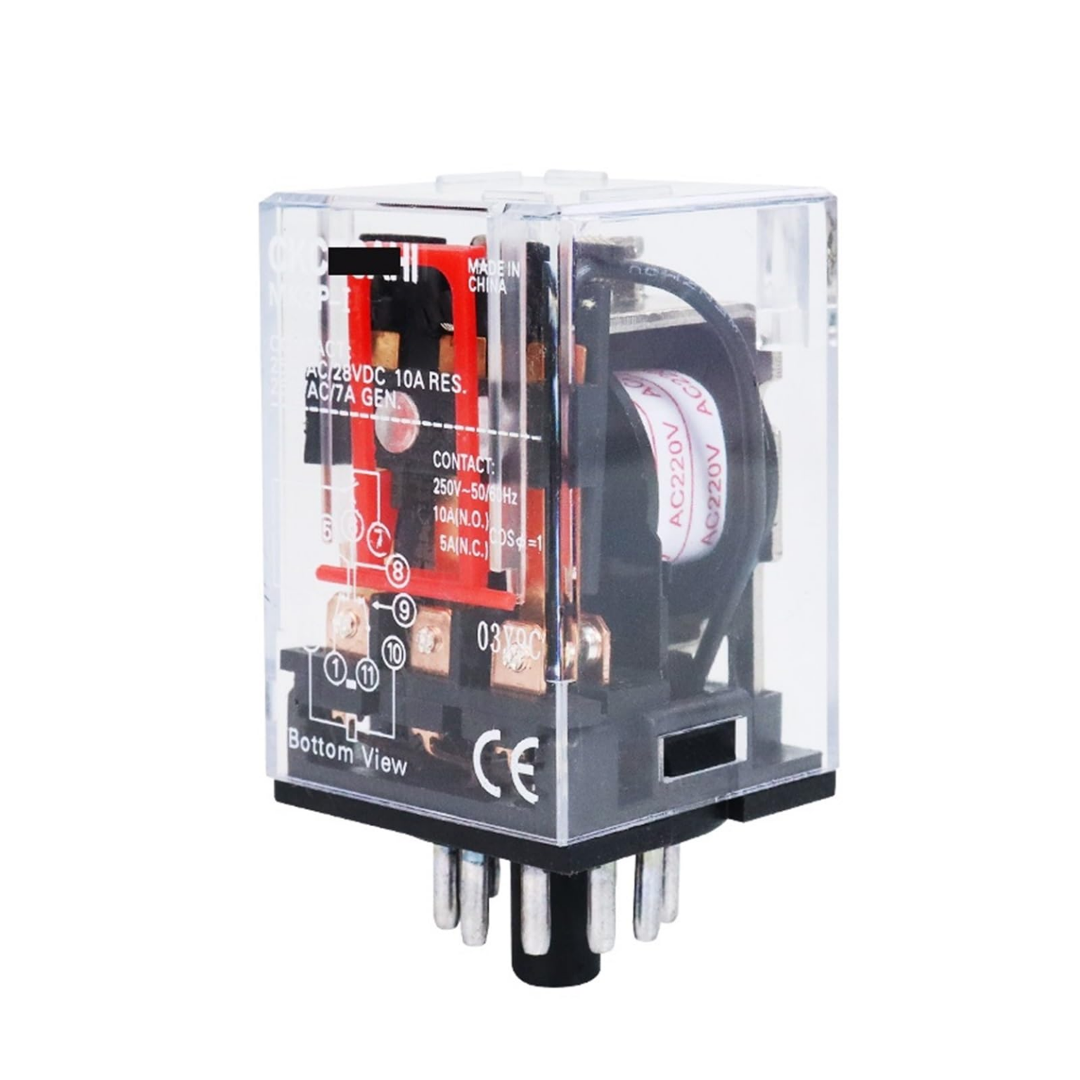 Rele Relevo Industrial MK3P-I 110V DC 11 Pines 10A - yorobotics