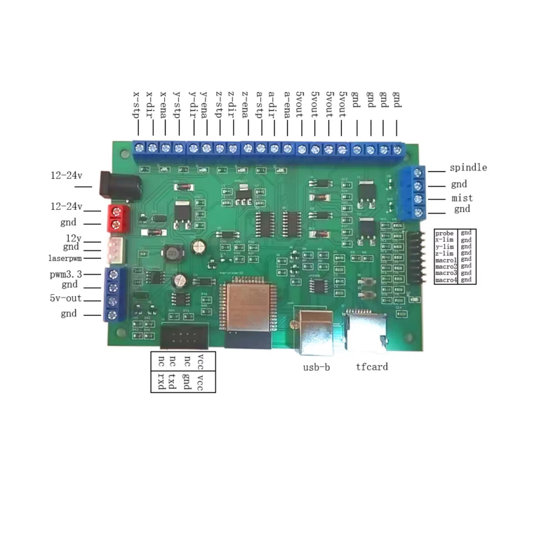 Plaqueta Tarjeta Control Cnc Grbl 4 Ejes Esp32 Wifi Spindle - yorobotics